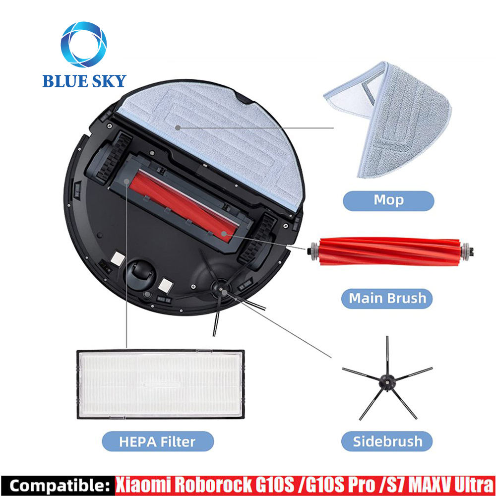 Replacement Side Brush Main Roller Brush Filter for Proscenic M7 Max M8 ...
