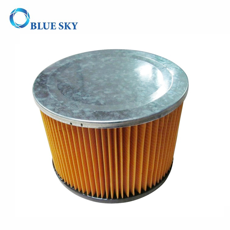 Yellow Medium Efficiency Cylinder Filter Cartridge Filter Canister ...